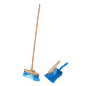 Kehrset für Kinder (Besen, Handfeger und Kehrblech) - Blau